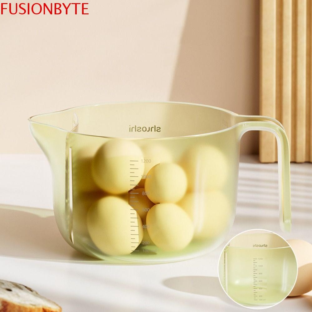 Fusionbyte ถ้วยตวงของเหลวไข่, ชามตีไข่ความจุขนาดใหญ่ 1200 มล., ครัวเรือนพร้อมตัวกรองแบบถอดได้ ...