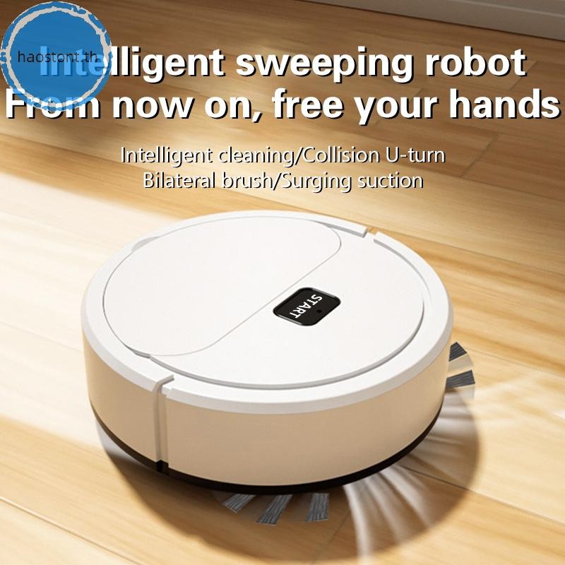 Haostont หุ่นยนต์กวาดรุ่นใหม่อัตโนมัติ Home Mini เครื่องทําความสะอาด USB ชาร์จสมาร์ท Sweep Mop 2 ...