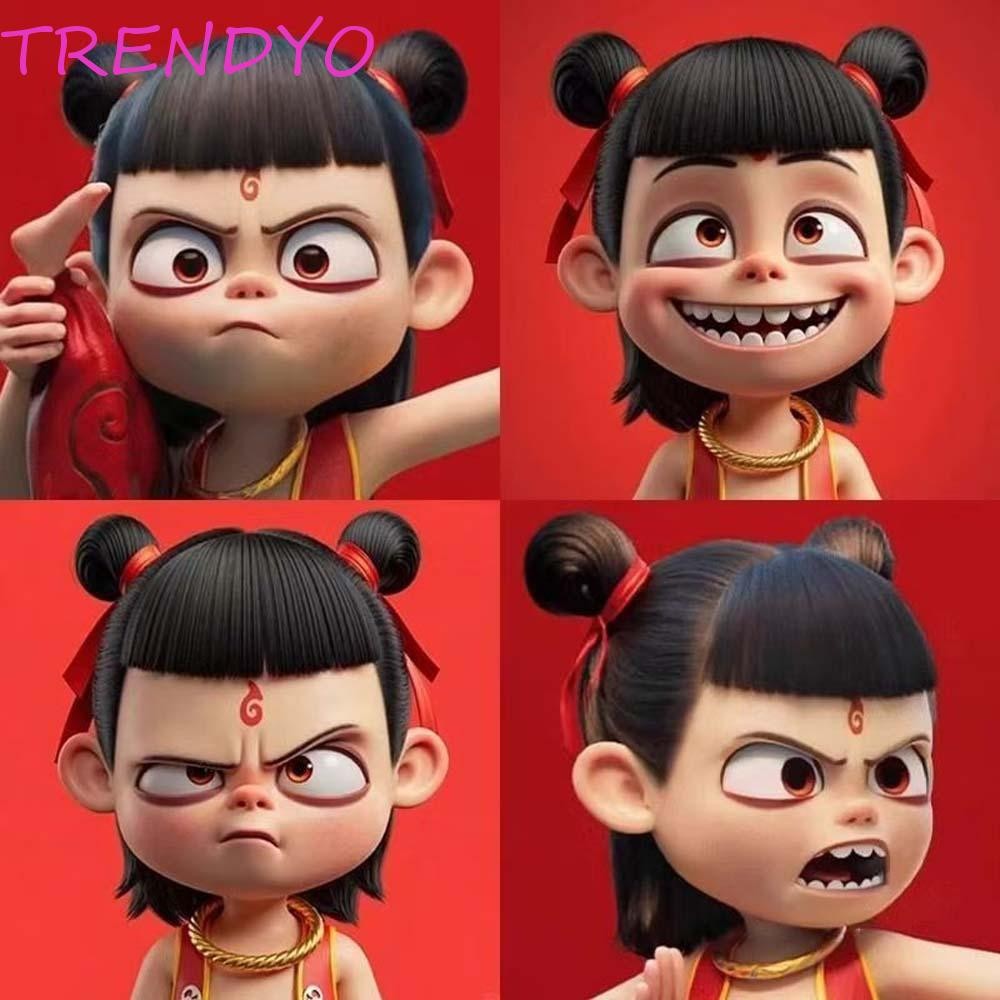 Trendyo NeZha Hair Hoop, Kwaii ตุ๊กตาพลาสติกแถบคาดศีรษะ, กิ๊บตลกการ์ตูน ...