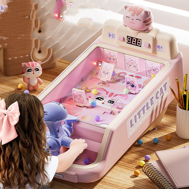 Children's Educational Tabletop Level Playing Pinball Shooting Game ...