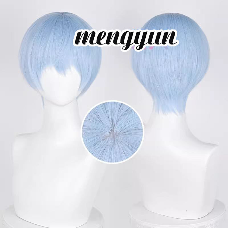 Manmei Frieren At The Funeral Himmel Wig 30cm Light Blue Short Hair ...