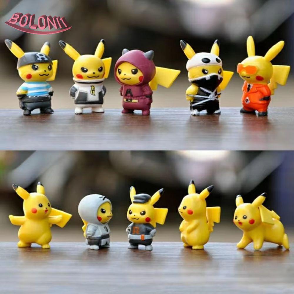 Bo 10 ชิ้น/เซ็ต Pikachu รูป,มินิตุ๊กตาตัวเลขการกระทํา, Charmander 4 ซม. ...