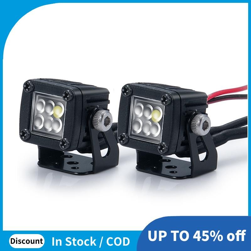ไฟ LED Bright ไฟหน้า Spotlight สําหรับ 1/10 RC Crawler รถ TRX4 Axial SCX10 90046 Wraith RR10 VS4 ...