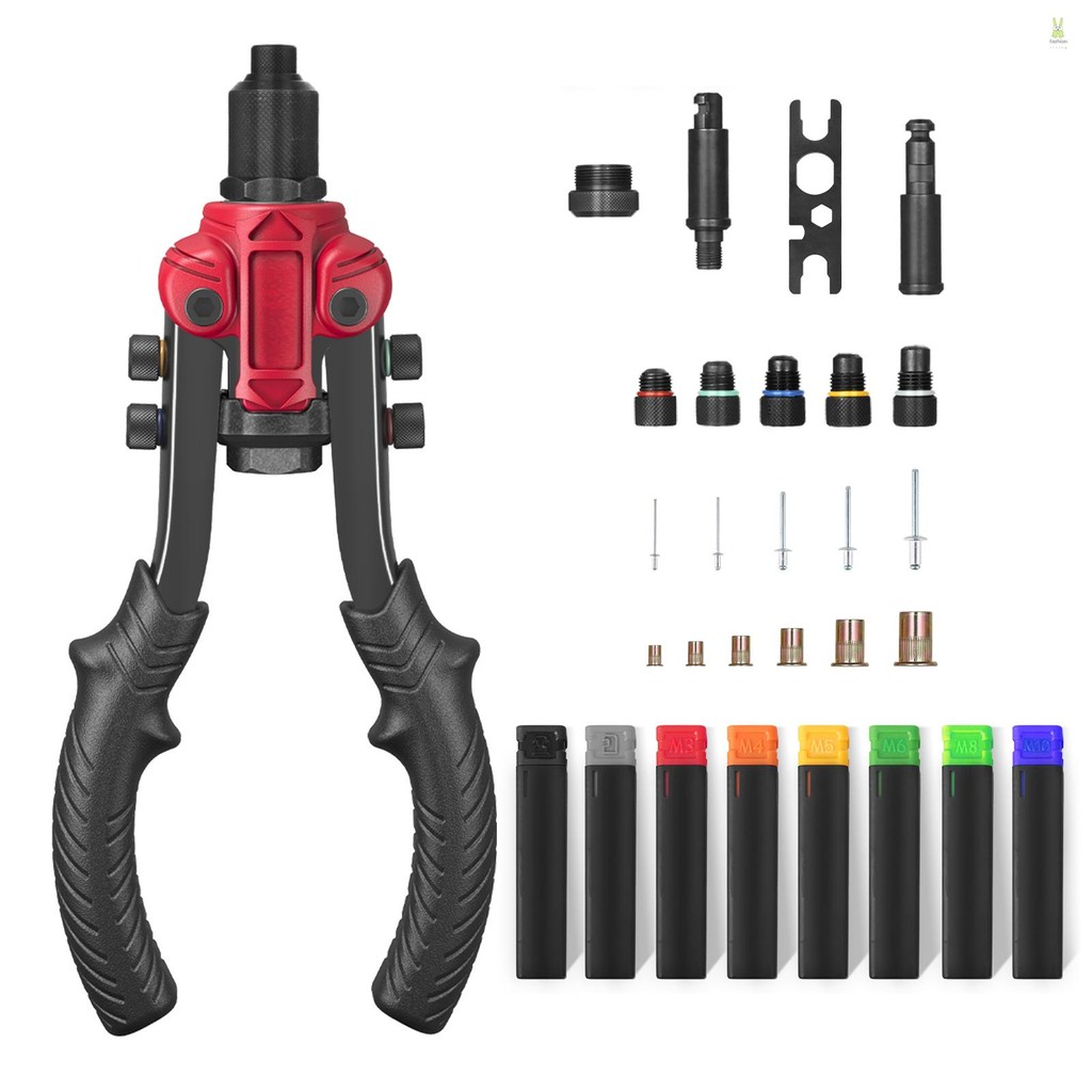 Rivet Nut Tool,3 in 1 Rivet Setter Kit,Rivet Nut คีมชุด 6 เมตริกและ SAE ...