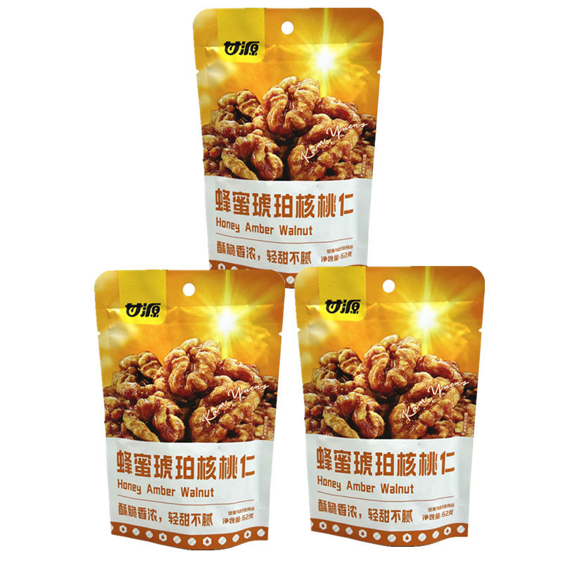 甘源蜂蜜核桃仁62g琥珀核桃仁小包装零食特产每日坚果零食Ganyuan Honey Walnut Nut 62g Amber Walnut ...