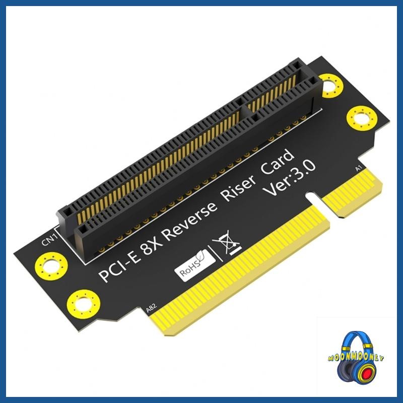 Moon 32 มม.PCE X8 Risers การ์ด 90 องศาอะแดปเตอร์การ์ด PCIE Extender ...
