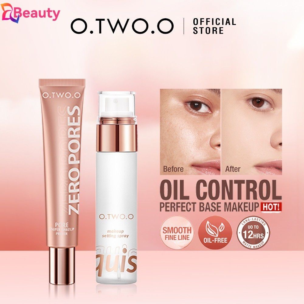O.two.o แต่งหน้าชุด Primer & Setting Spray Poreless Primer ยาวนานกันน้ำ ...
