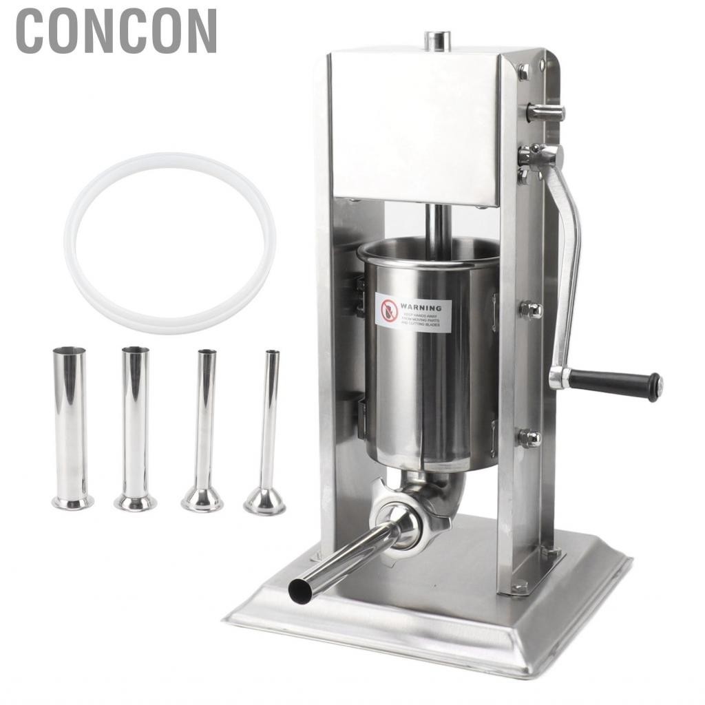 Concon 3L 4Filling Nozzles Manual Sausage Stuffer 2Speed Vertical Food ...