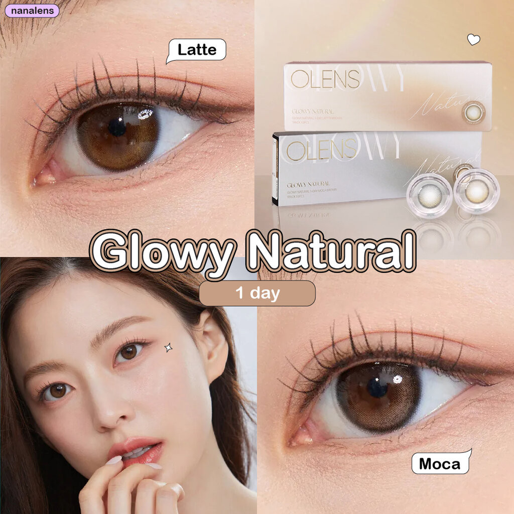 Olens รุ่น Glowy Natural 1 Day คอนแทคเลนส์รายวัน 10 คู่ nanalens | Shopee Thailand