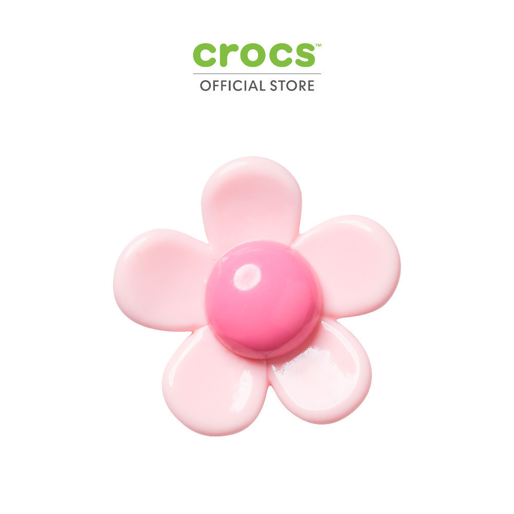 CROCS ตัวติดรองเท้า JIBBITZ PINK RESIN FLOWER รุ่น 10009790 | Shopee ...