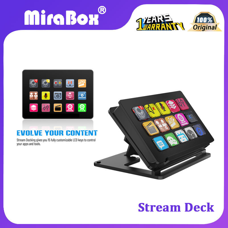 Mirabox Stream Deck มาโคร 15 คีย์, ตัวควบคุมสตูดิโอ แบบกําหนดเอง ...