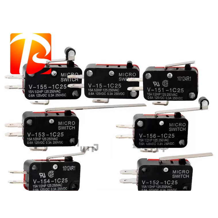V-15-1c25 V-151-1C25 V-152-1C25 V-154-1C25 V-155-156-1C25 Micro-Stroke Point Switch 3 Pins 15A ...