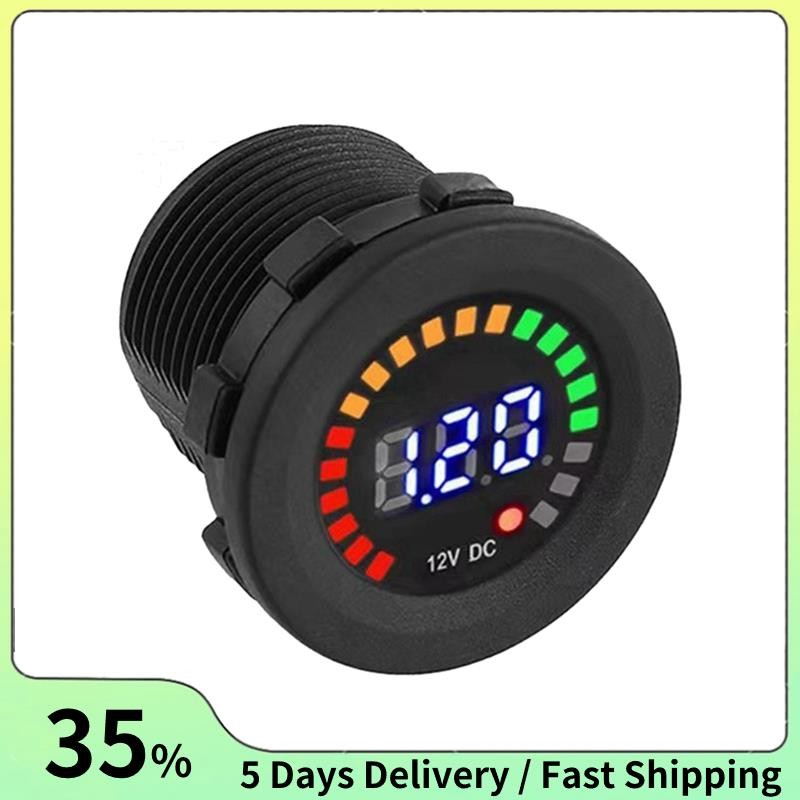 Dc 12V Universal รถรถจักรยานยนต์เรือ LED ดิจิตอลโวลต์มิเตอร์แผงโวลต์ ...