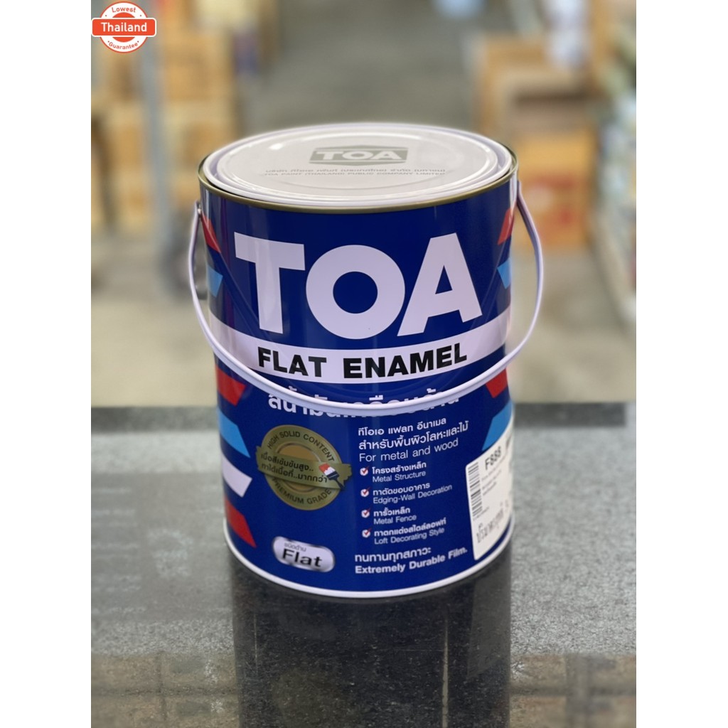 สีน้ำมันด้าน สีเคลือด้าน TOA ขนาด 3.785 ลิตร สีดำด้าน,สีขาวด้าน | Shopee Thailand