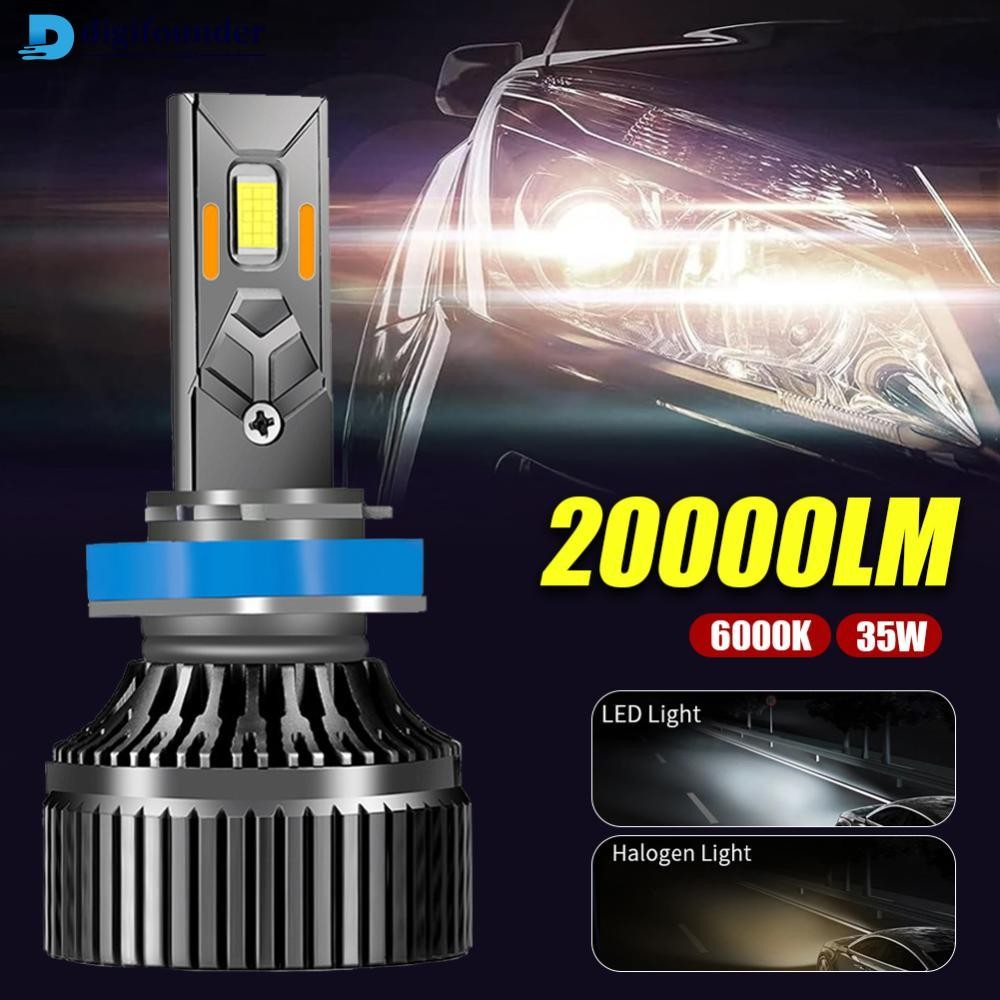 DGF 1 PC รถ LED ไฟหน้า H1 H8 H11 HB3 HB4 9005 9006 H4 H7 ไฟ LED 6000K Auto LED โคมไฟวิ่งหลอดไฟ ...