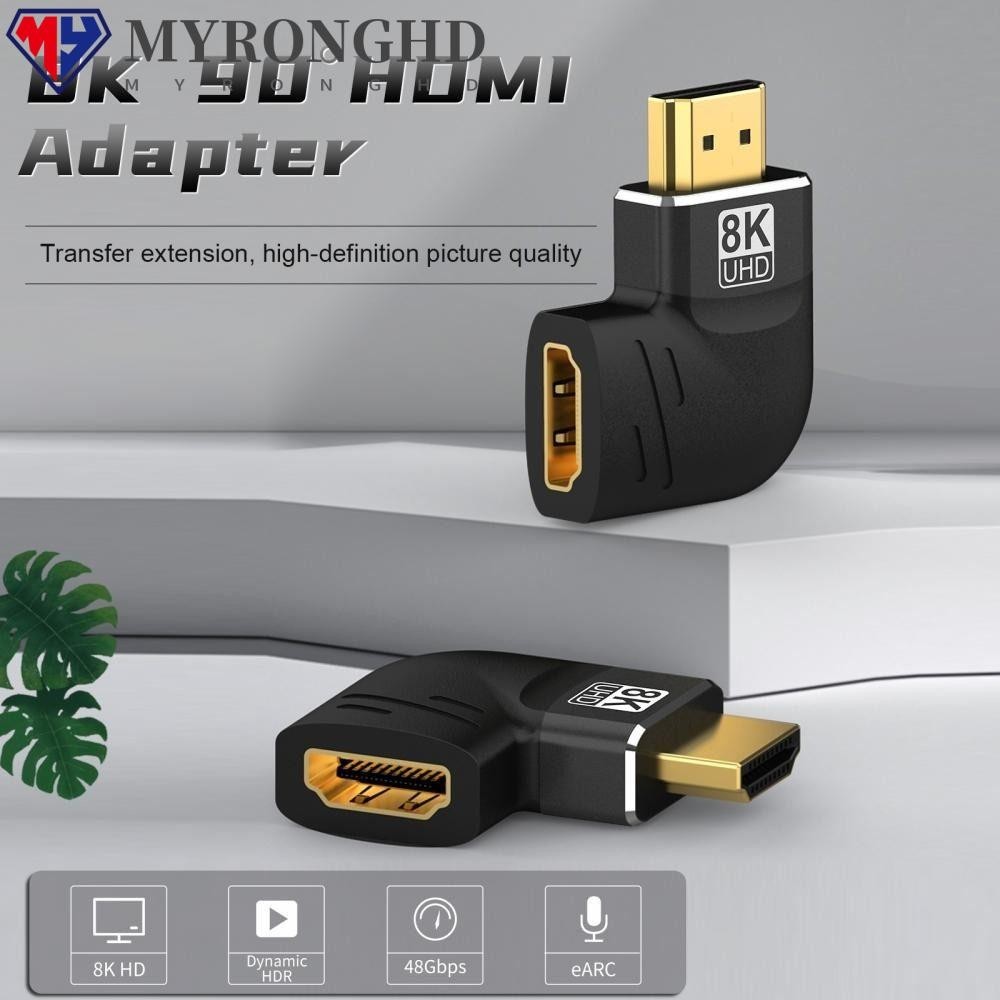 Myronghd อะแดปเตอร์เข้ากันได้กับ 8K HDMI 60HZ 120Hz Mini Micro HD 90 ...