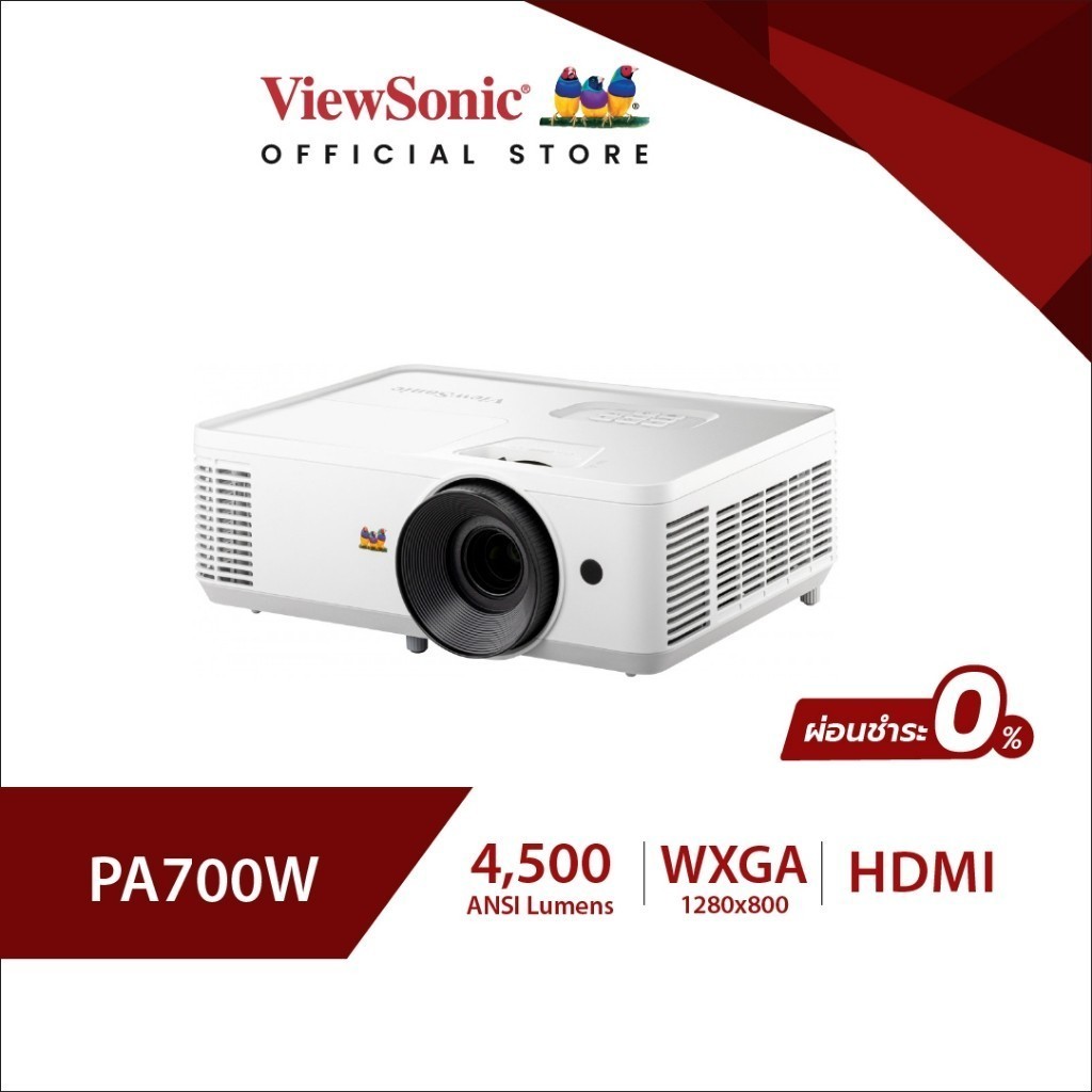 ViewSonic PA700W 4,500 ANSI Lumens WXGA Business & Education Projector ...
