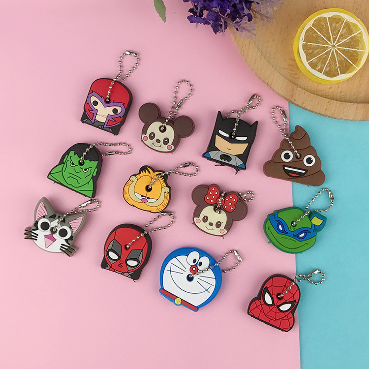 พวงกุญแจรถยนต์ ป้องกันรอย ลาย Marvel Spider Man Disney Minnie แบบนิ่ม ...