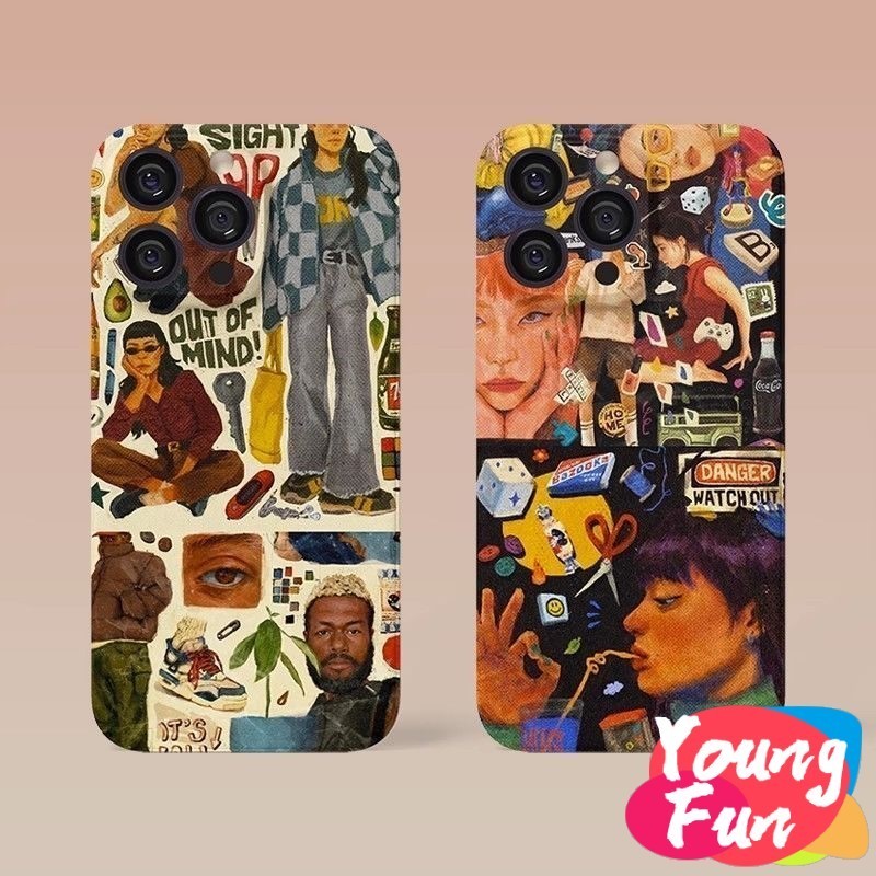 กราฟฟิตี้สไตล์เร็ตโท เคส samsung A05s A05 A12 A23 A14 A13 A04E A11 A04S ...