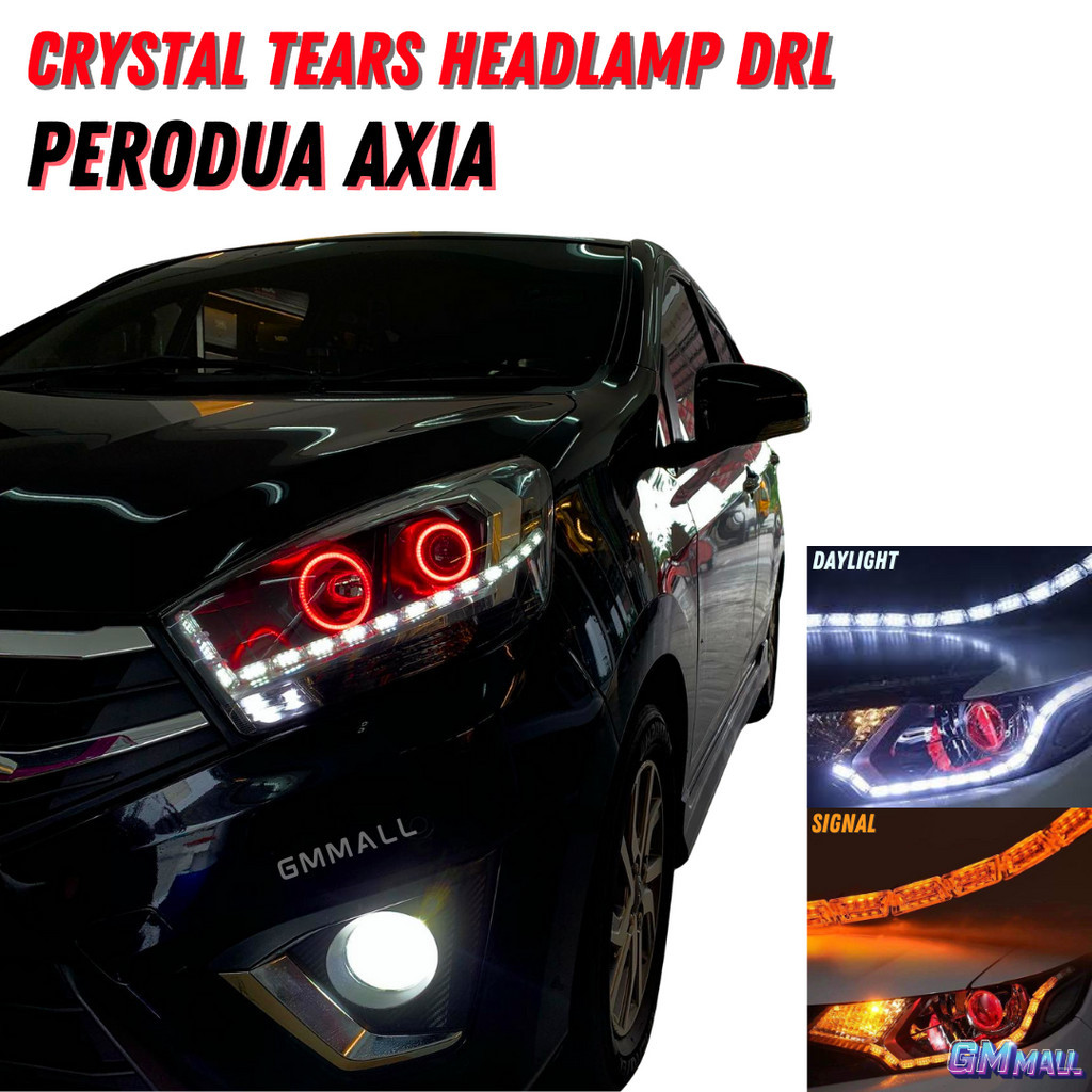 Perodua axia Led Drl TURNING STRIP Light รถวิ่งสัญญาณ Led Daylight Drl ...