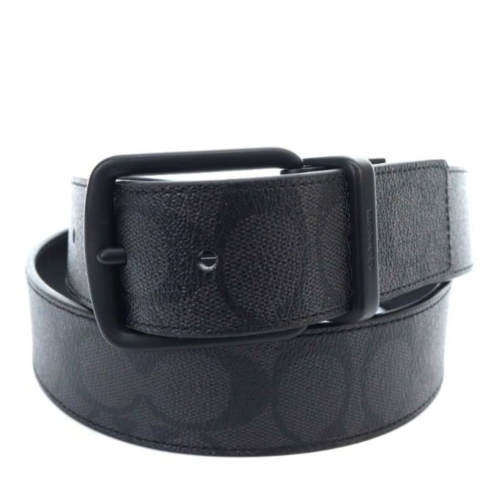 Coach Coach Belt Reversible Signature Leather Black Direct from Japan ...
