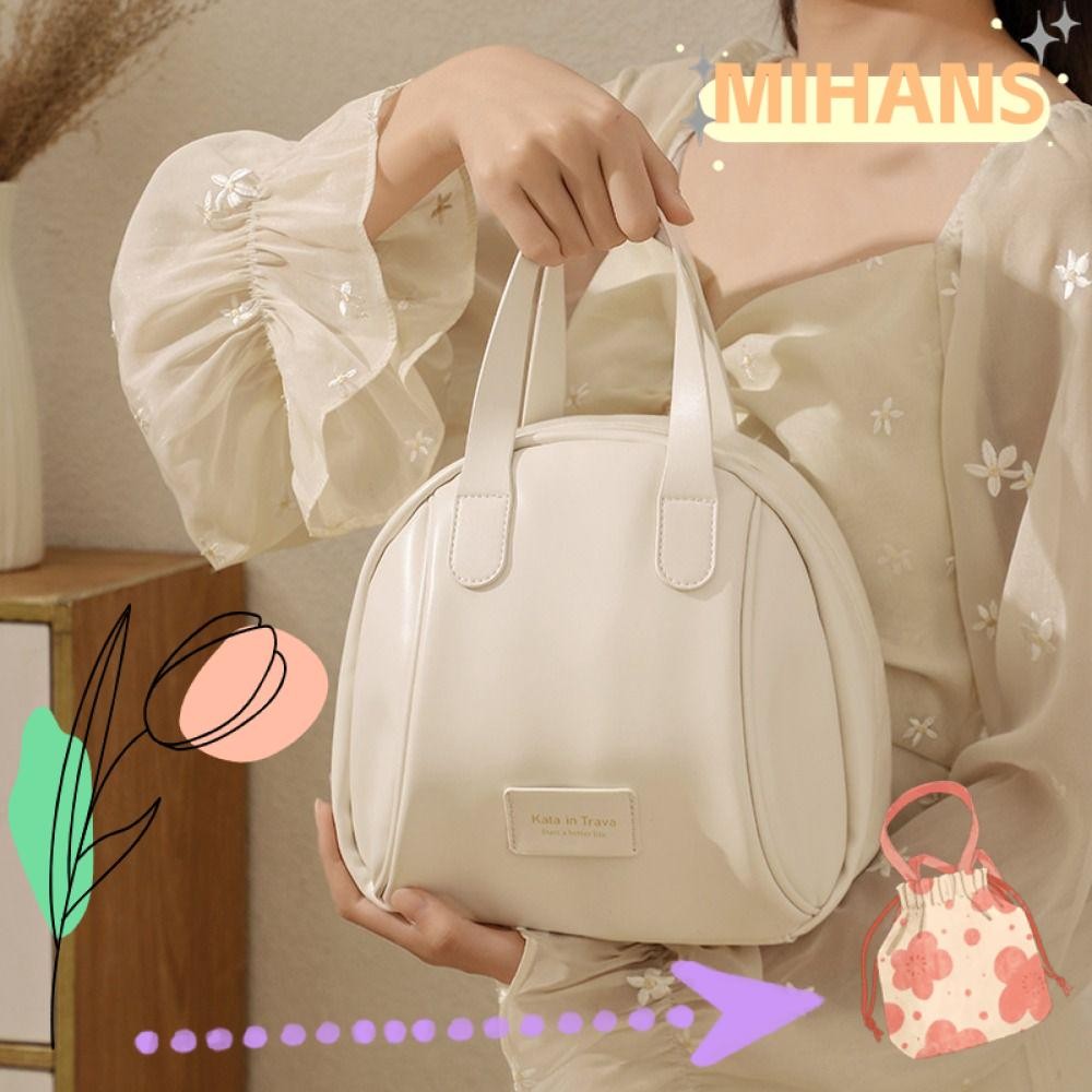 Mih Shell กระเป๋าเครื่องสําอาง, กระเป๋าเก็บมัลติฟังก์ชั่นกันน้ํา, GIft ความจุขนาดใหญ่ PU หนัง ...