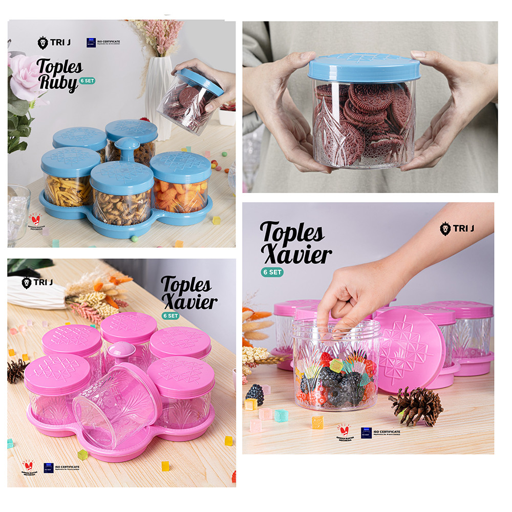 Tri J Jar ชุด 6 in 1 ถาดคอนเทนเนอร์ขนมชุดขนม Eid Jar | Shopee Thailand