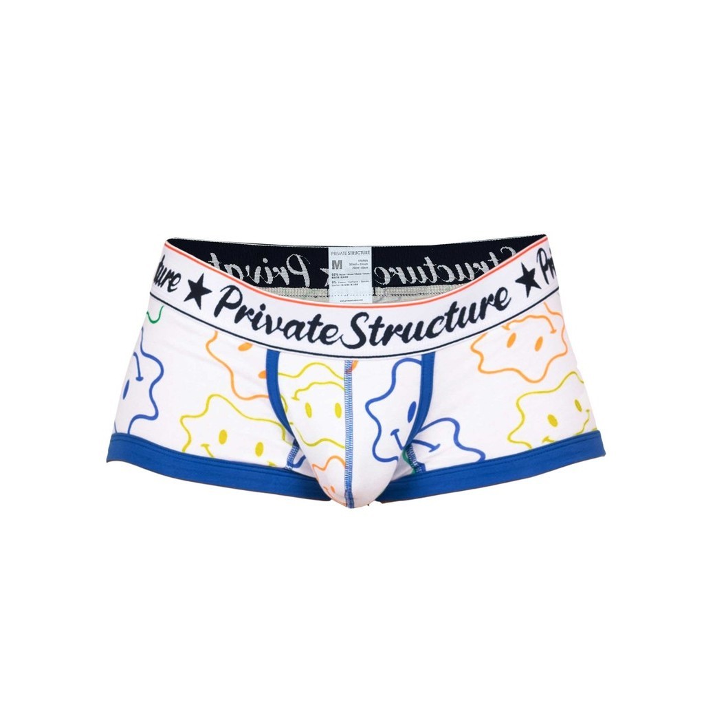 Private Structure Men Lingerie Classic Motif Trunk - Distortion Smiley ...