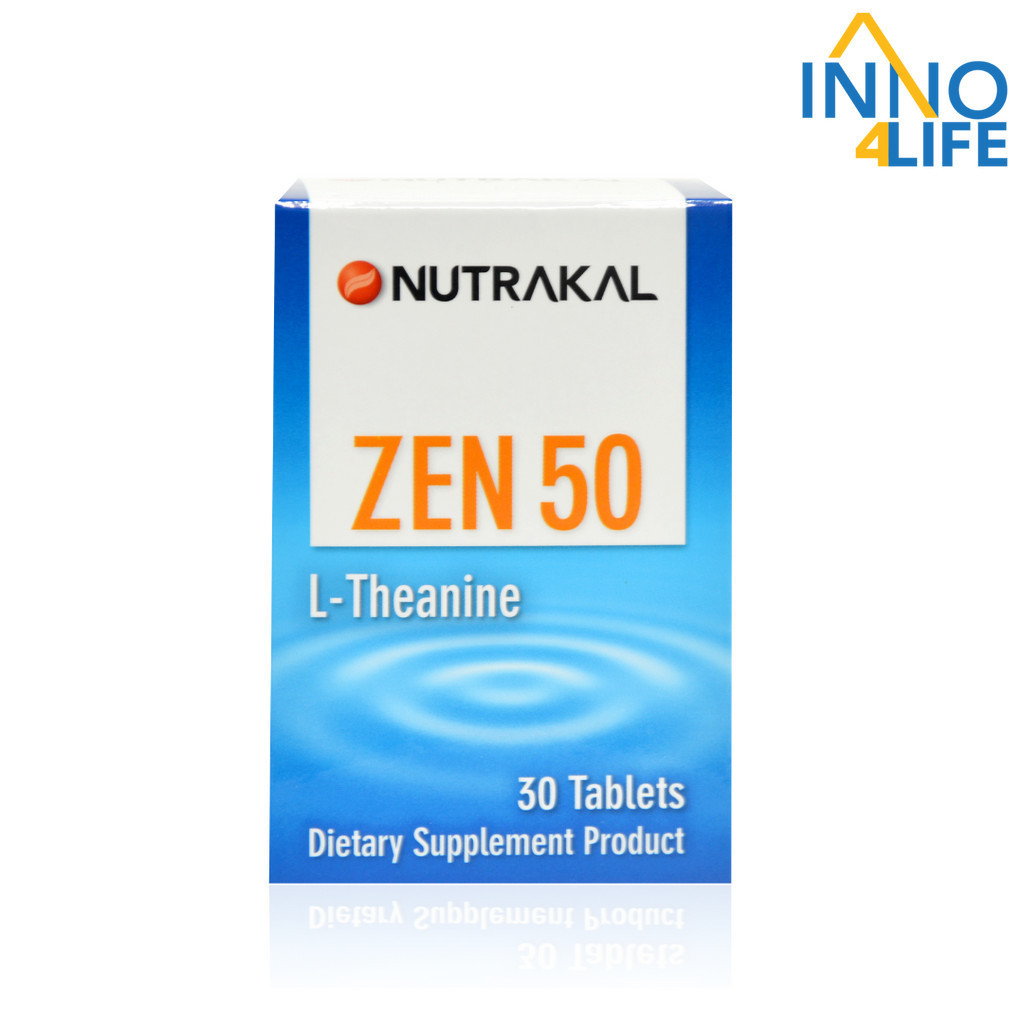 Nutrakal ZEN 50 L-Theanine ผลิตภัณฑ์เสริมอาหาร แอล-ธีเอนีน 30 เม็ด ...