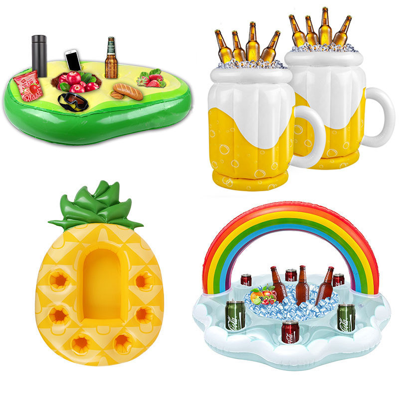 Water Floating Tray Inflatable Tea Cake Tray Ice Bar Base Pineapple ...