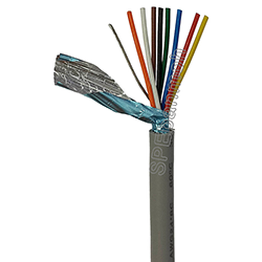 [ 2 เมตร ] JSL2464SS-08C สายคอมพิวเตอร์ ชีลเดี่ยว 8C x 24AWG UL2464 8ค ...