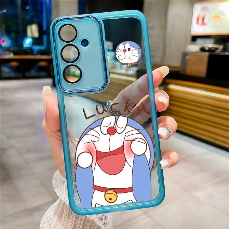 Samsung Galaxy A56 A36 A26 A16 A06 5G น่ารักโดราเอมอนเคสโทรศัพท์กันกระแทกชุบกรอบกล้องปลอก ...