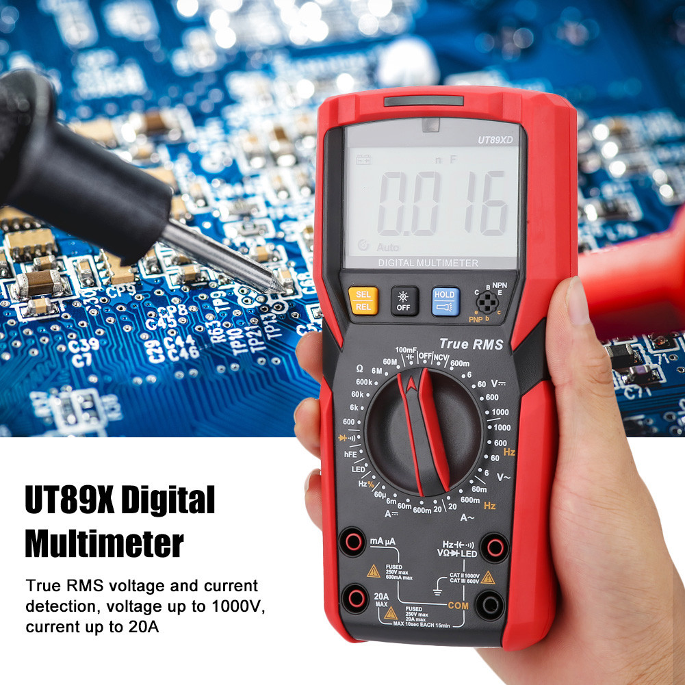 Multimeter Digital UT89XD สำหรับห้องปฏิบัติการแรงดันไฟฟ้าความต้านทาน ...