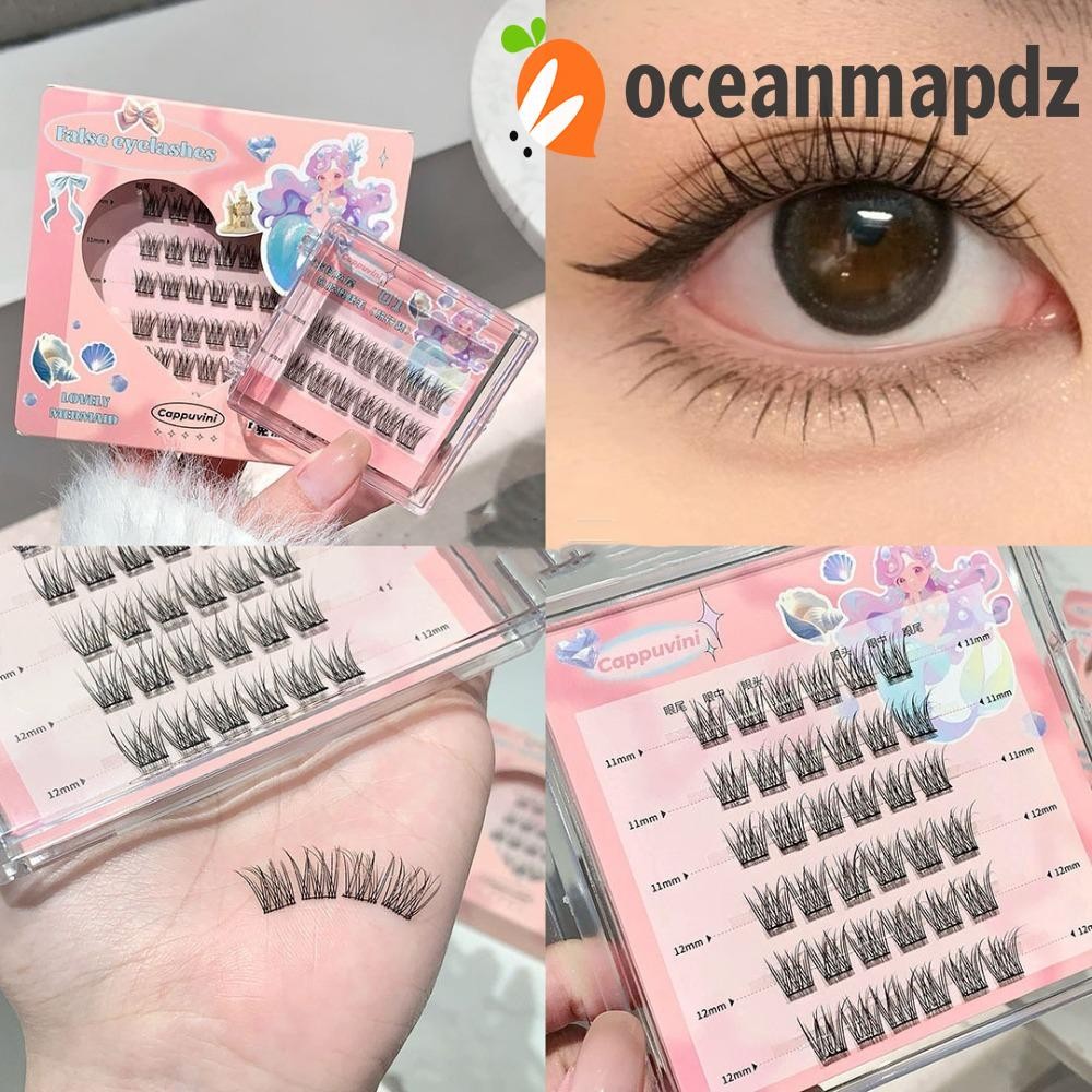Oceanmapdz Self-กาวLash Clusters,DIY Wispyกาวขนตาปลอม,แบบพกพาReusable Manga ExtensionกาวฟรีFalse ...