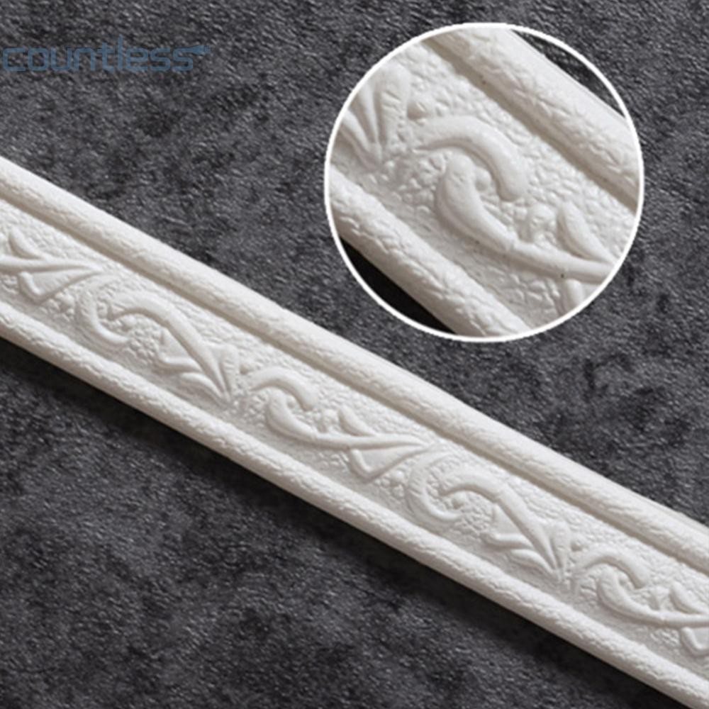 3d โฟม Self-กาว Wall Border เอวสาย 2.3m นูนมุมด้านบน DIY A [courless.th ...
