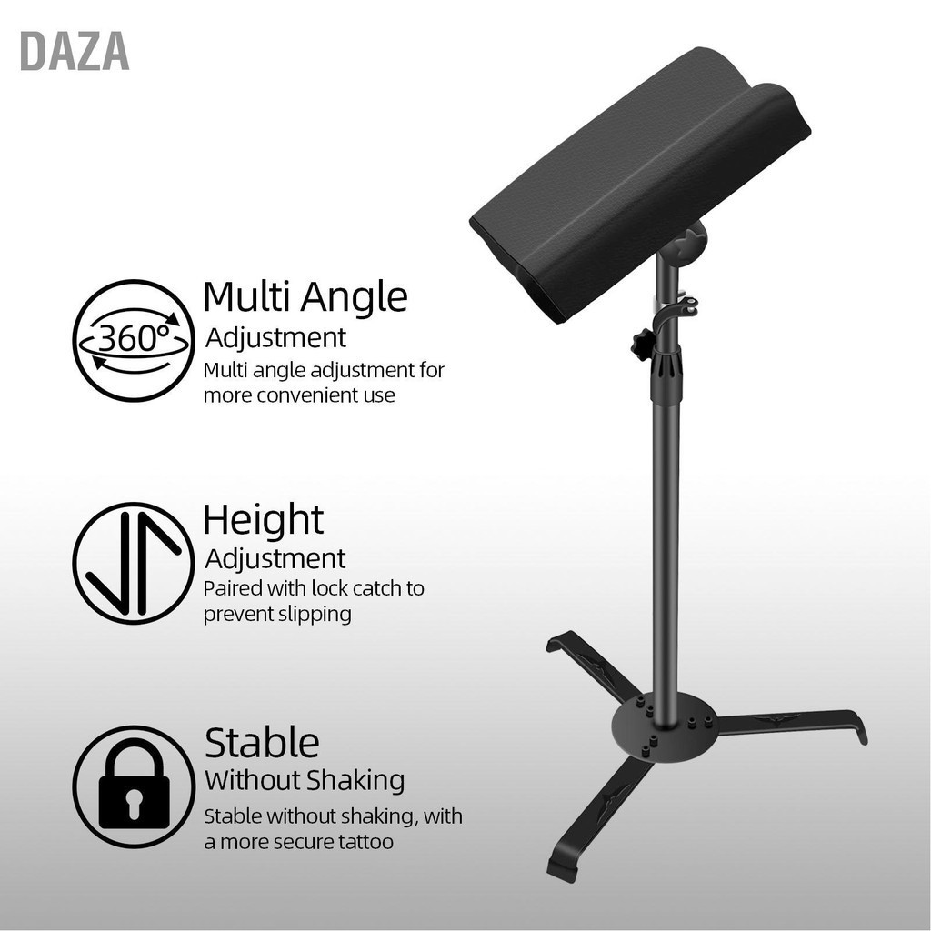 DAZA ที่เท้าแขนสักยืนปรับความสูงกันน้ำฐานที่มั่นคง PU สักขาตั้งกล้องยืน ...