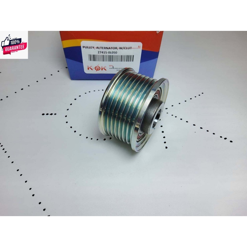 ลูกลอกไดร์ชาร์ท มู่เลย์ไดร์ชาร์ท ฟรีล็อค TOYOTA REVO 2.8 1GD17mm-แดง-แ ...