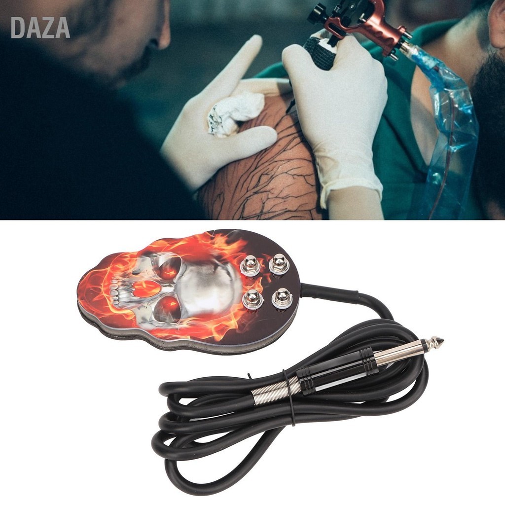DAZA เหยียบเท้าสักสแตนเลสแบนวินเทจกะโหลกแบบที่มีความสำคัญติดต่อ1.53เมตร ...