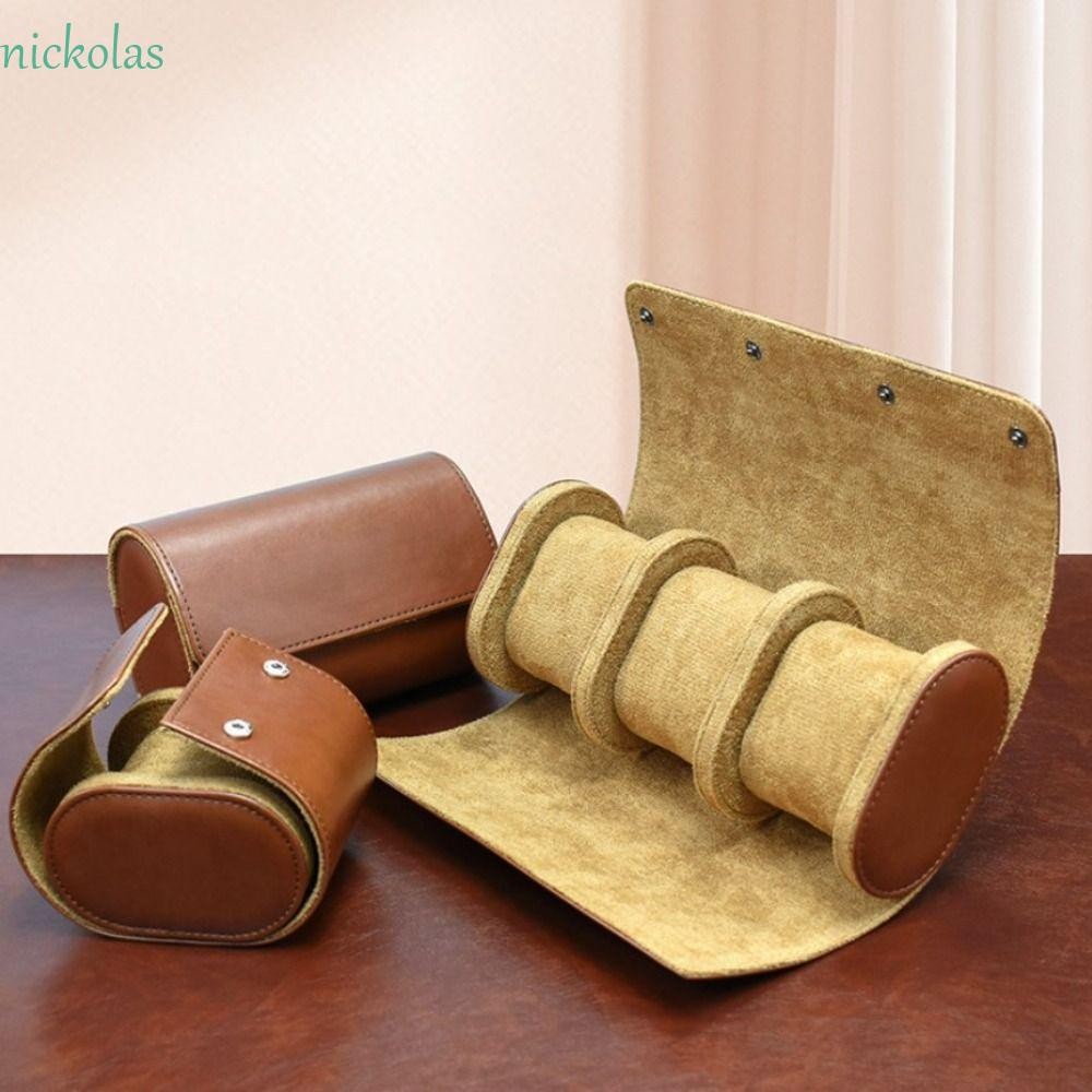 Nickolas 1/2/3 Slot นาฬิกาม้วน,แบบพกพาทนทานหนังนาฬิกากล่องเก็บ,กล่องเครื่องประดับ PU Watch ...