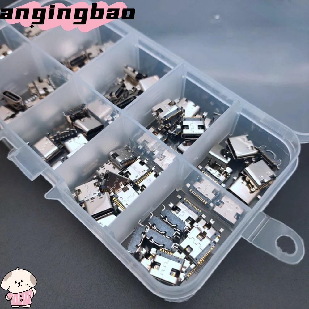 Angingbao 100 ชิ้น/ล็อต Type-C Dock Connectors, 10 รุ่น 16Pin USB ชาร์จ ...
