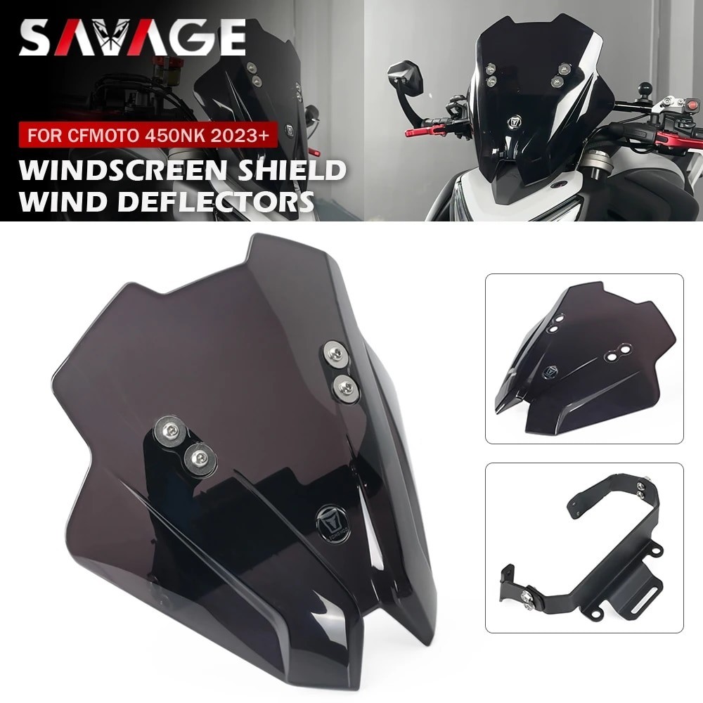 SAV For CFMOTO 450NK Windscreen Windshield For CF-MOTO 450 NK 2023 2024 ...