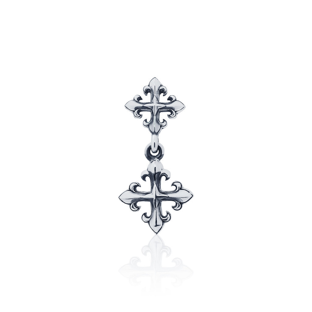 AKE AKE Rituals Cross Relics earring Stud ต่างหูเงินแท้ 925 แกะมือ ลงดำ ...