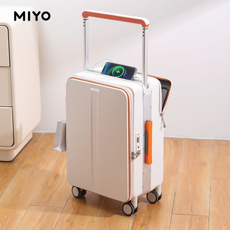 Miyo กระเป๋าเดินทางล้อลาก แบบเปิดด้านข้าง กว้าง 66.6 ซม. แบบใส่รหัสผ่าน ...