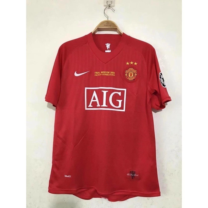 เสื้อกีฬาแขนสั้น ลายทีมชาติฟุตบอล Man U 07-08 UCL FINAL 3 STARS Limited ...