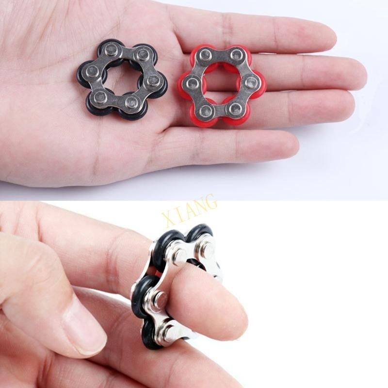 Xgb Fidget Toys 6 Knots Roller Bike Chain แหวนโลหะสแตนเลส | Shopee Thailand