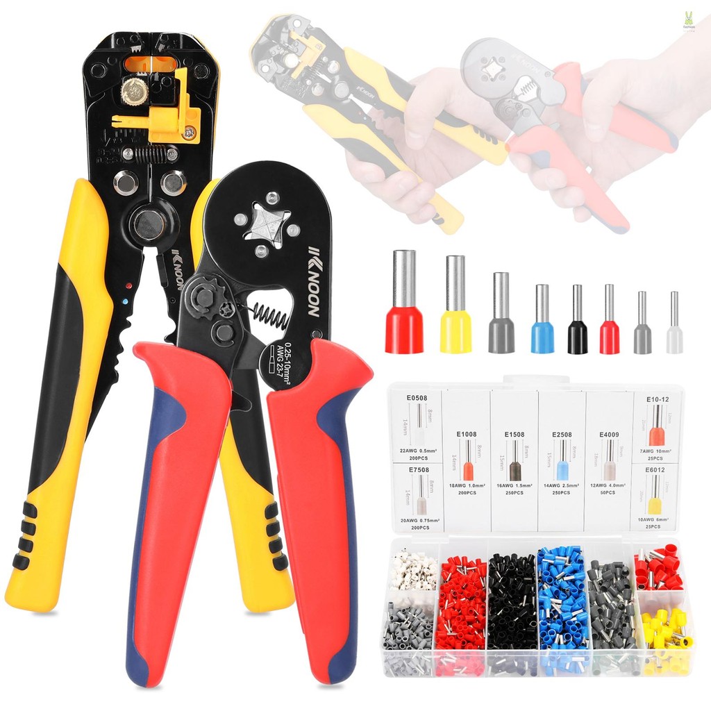 Kknoon ลวด Ferrule Crimping ชุดเครื่องมือ AWG23-7 Self-Adjustable ...