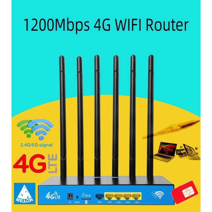 4G Router 1200Mbps 2.4G+5GHz Dual band Mesh Long Range indoor & Outdoor ...
