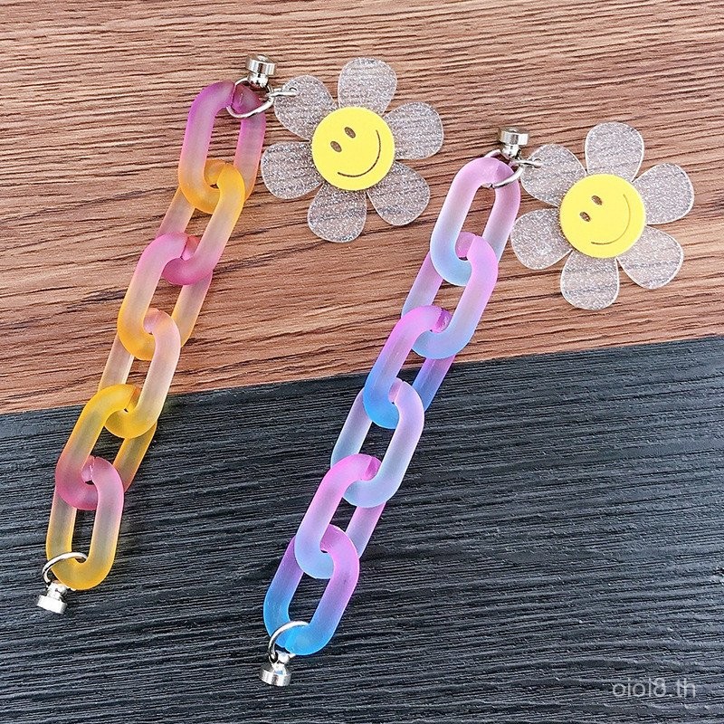 Yi Lian สร้อยข้อมือโซ่อะคริลิคไล่ระดับสีแบบใหม่อุปกรณ์เสริม ...