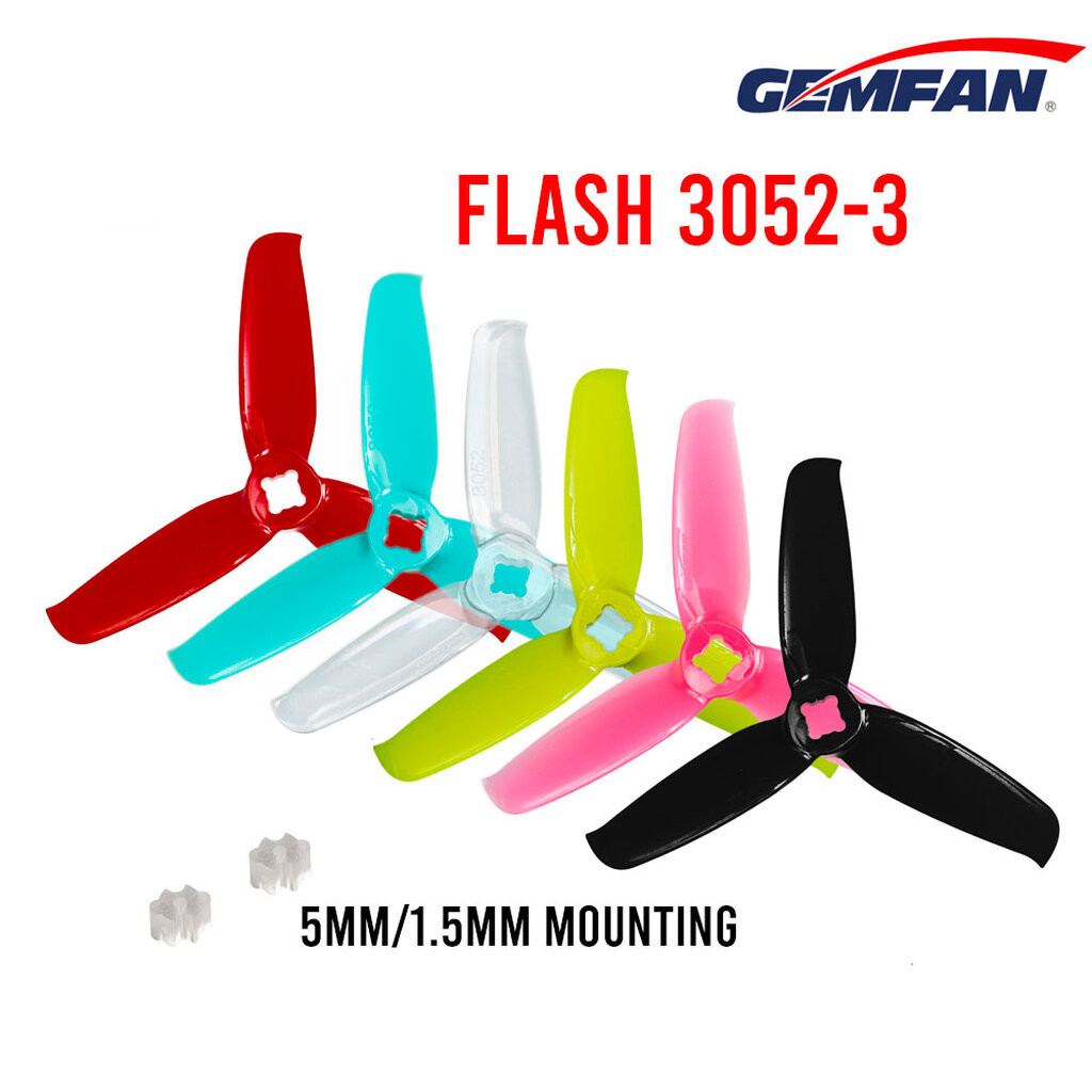 3-G9 Gemfan Flash 3052 Tri-Blade 3" Prop 4 Pack อุปกรณ์โดรน Drone | Shopee Thailand
