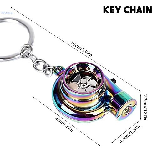 1lkhdo8xme Car Metal Keyring Sound Turbo Key Sleeve Bearing Spinning ...